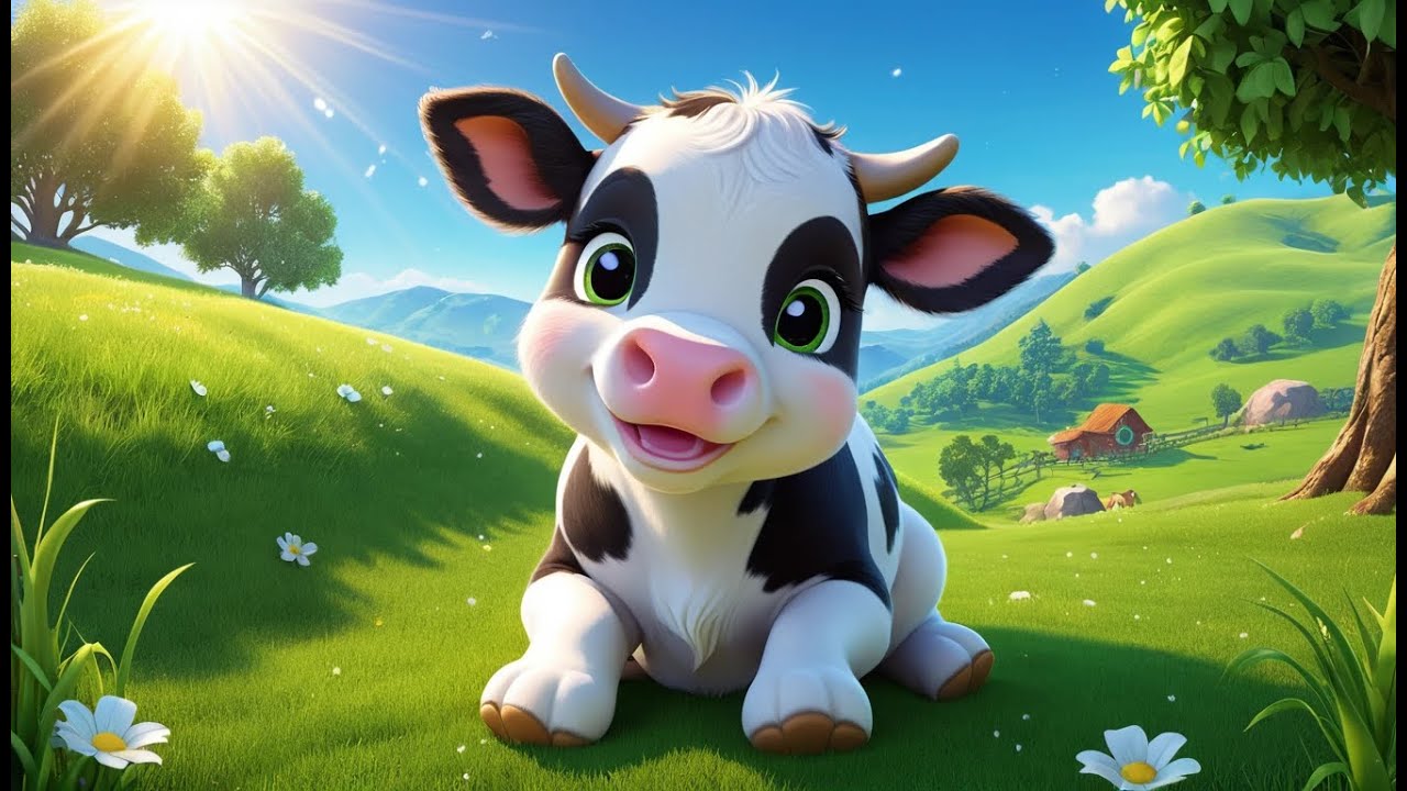 Baby Cow Goes Moo Moo Moo | Cute Cow Song for Toddlers | Fun Nursery ...