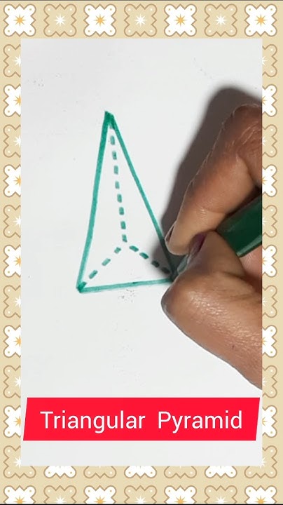 How to draw a triangular pyramid | 3d shapes #3d #drawing #3dshapes # ...