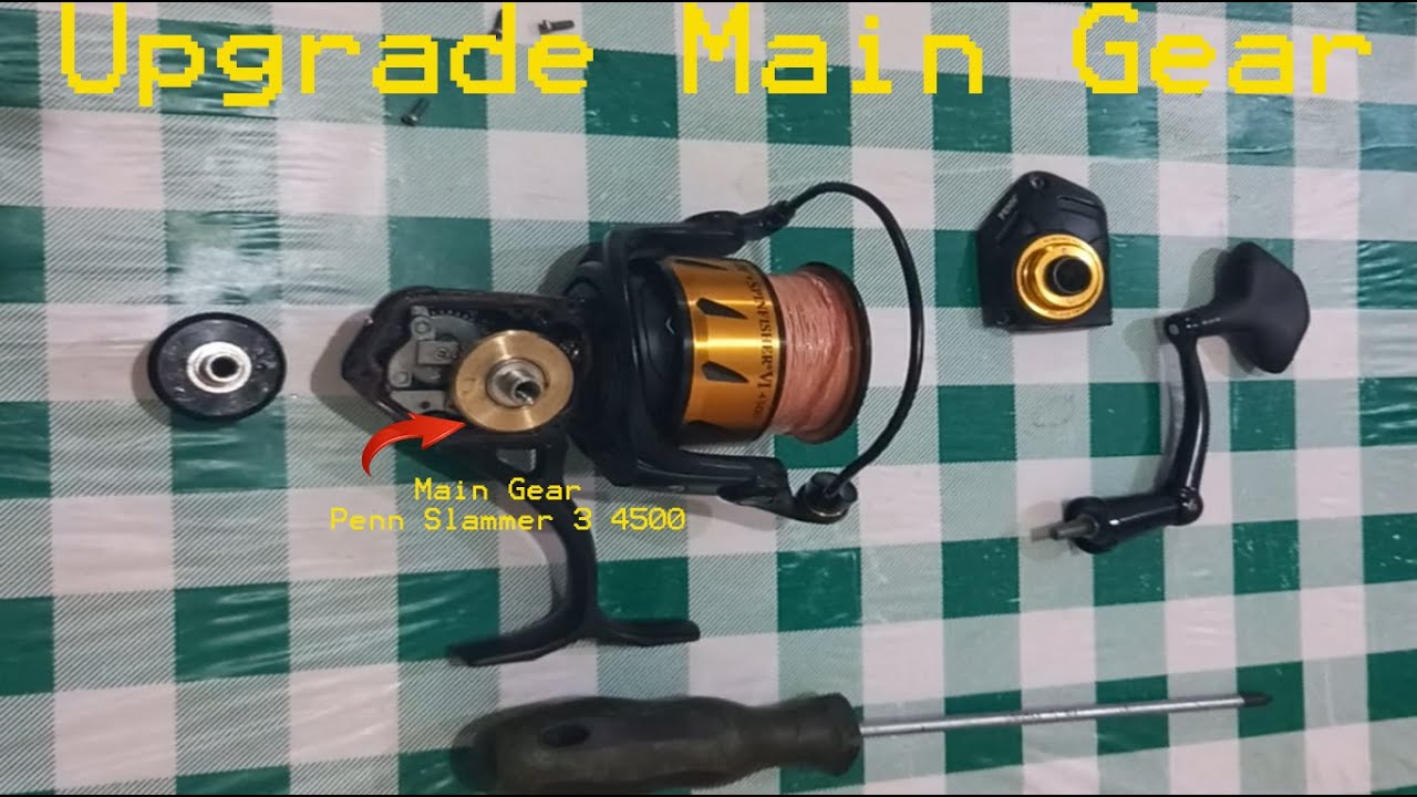 UPGRADE Main Gear Penn SSVI 4500 menggunakan Main Gear Penn Slammer 3 ...