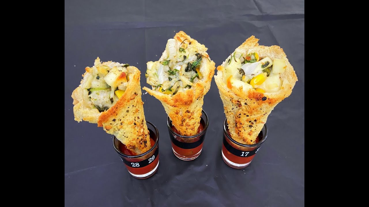 Garlic bread cone - YouTube