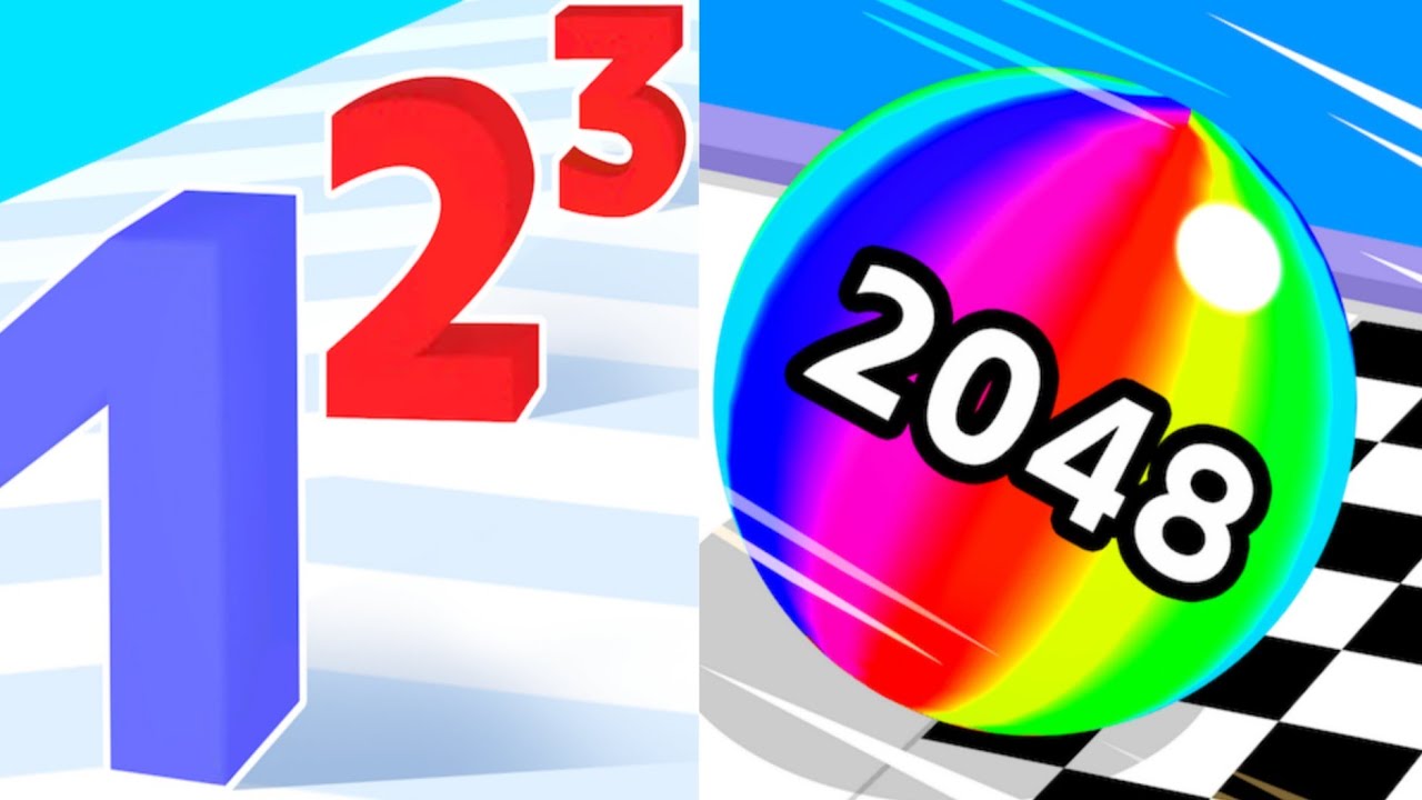 number master 3d vs ball Run 2048 all levels Android gameplay - YouTube