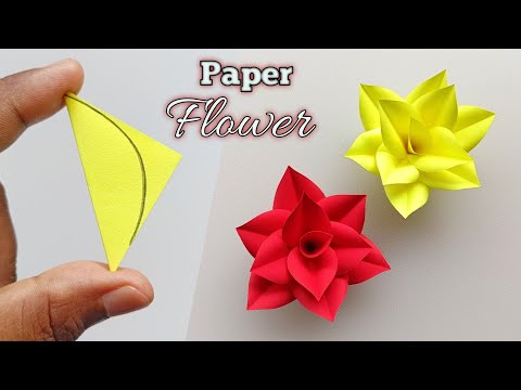 Paper Flowers | Flower Making with Paper | How to Make Paper Flowers | Easy Paper Flower Craft