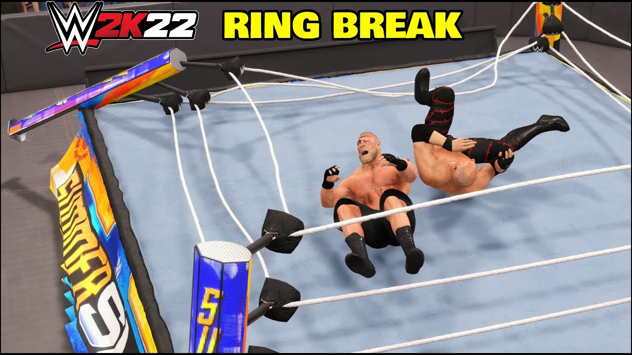 WWE 2K22 Breaking The Ring - WWE 2K22 Ring Break OMG - YouTube