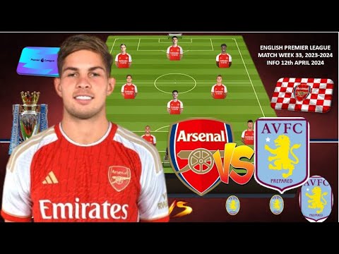 GO GUNNERS 🔥 FIGHT FOR WIN ~ ARSENAL VS ASTON VILLA ~ ARSENAL Predicted ...