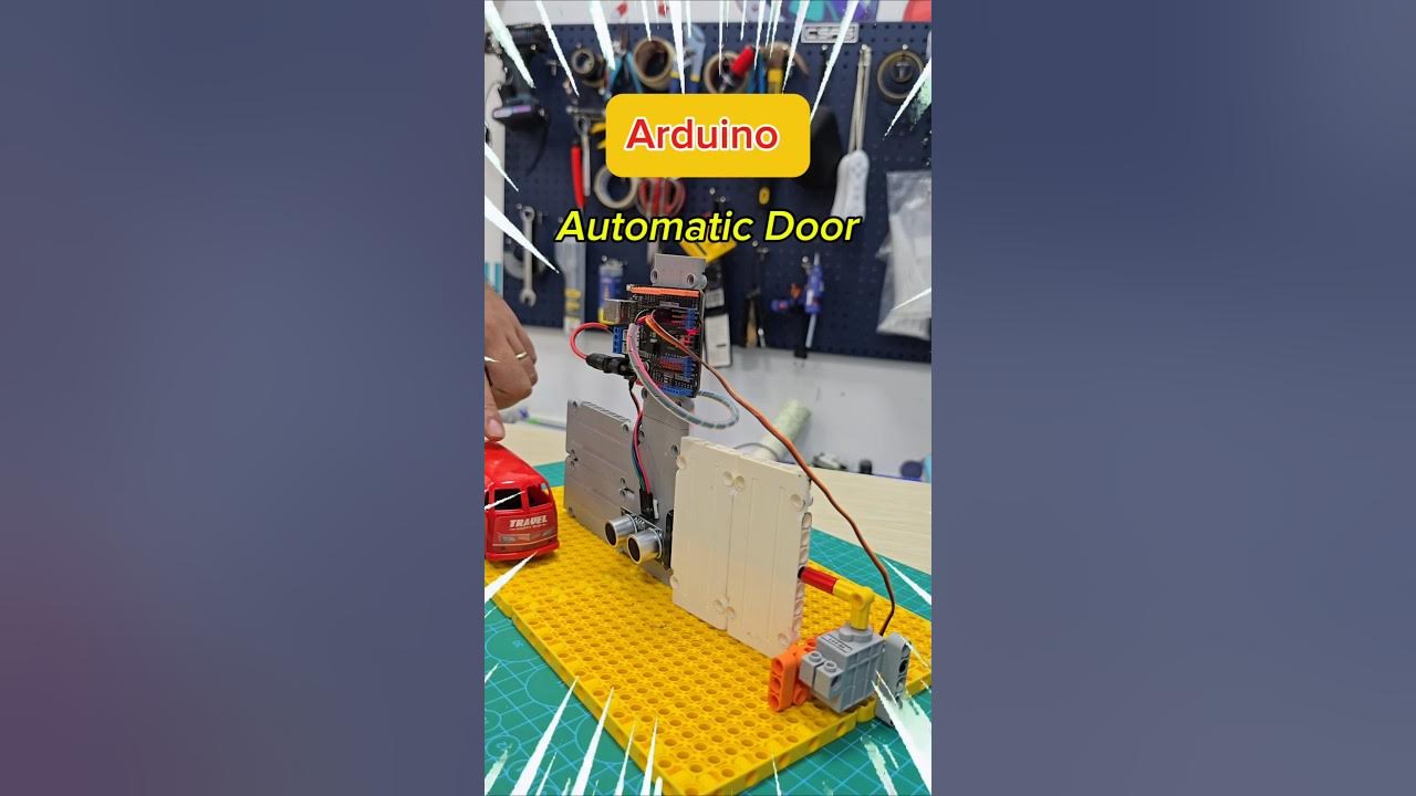 (Arduino projects) Automatic Door 🚪🐢 (Why won't it open for turtles?) #shorts #arduinoproject ...