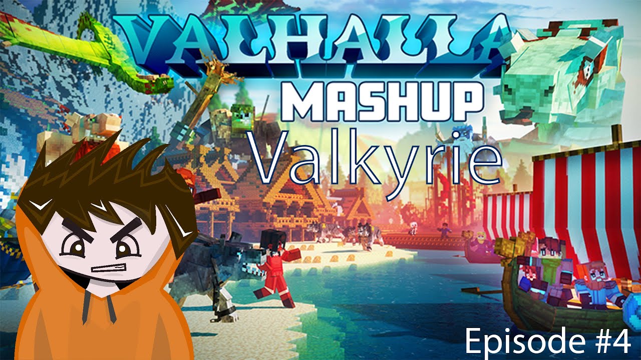 Minecraft Bedrock Valhalla Mash-Up Pack #4 Battling the Valkyrie w ...