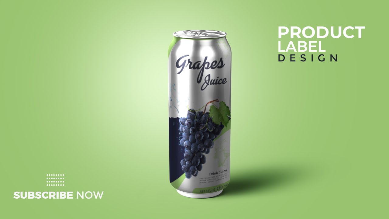 Product Packaging Label Design Tutorial in Photoshop I hridoyhtd - YouTube