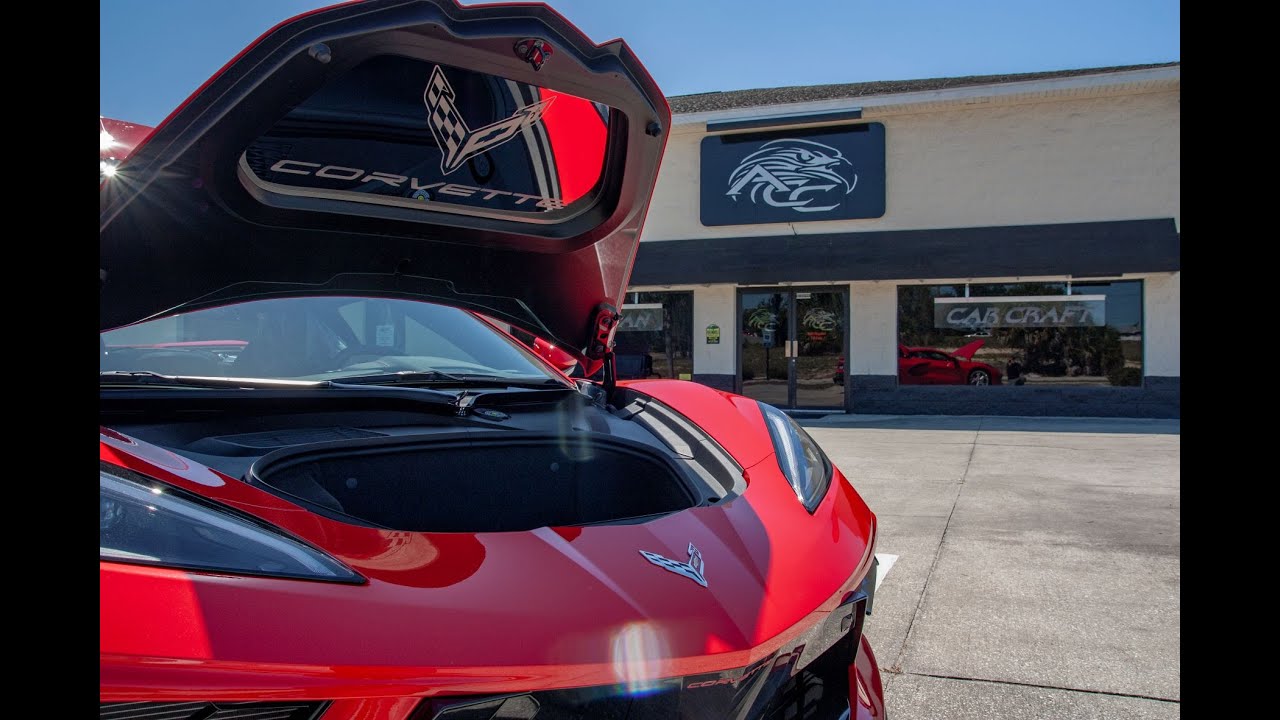 2020 2021 C8 Corvette Etched Logo Frunk Panel - YouTube