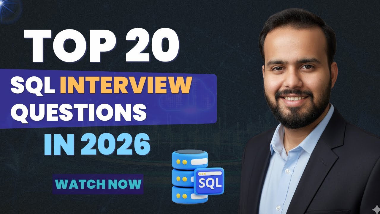 Crack Your SQL Interview: 20 Basic to Advance SQL Interview Questions Helps in Data Analyst 2026 ...