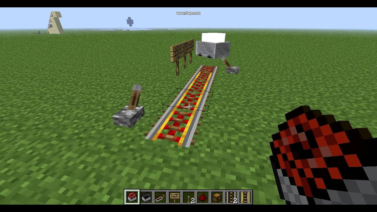 How To Use A TNT Cart In Minecraft 1.6.2 - YouTube