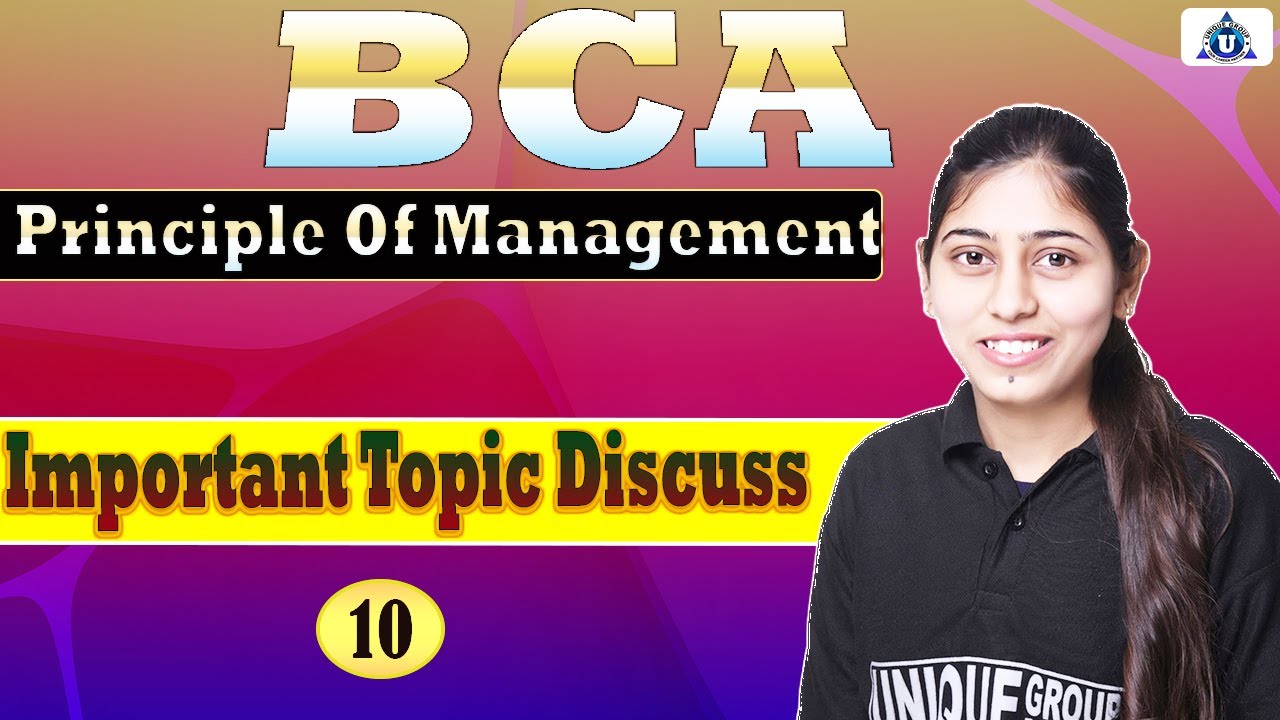BCA | Principle Of management | IMPORTANT TOPIC DISCUSSION || Day-10 ...