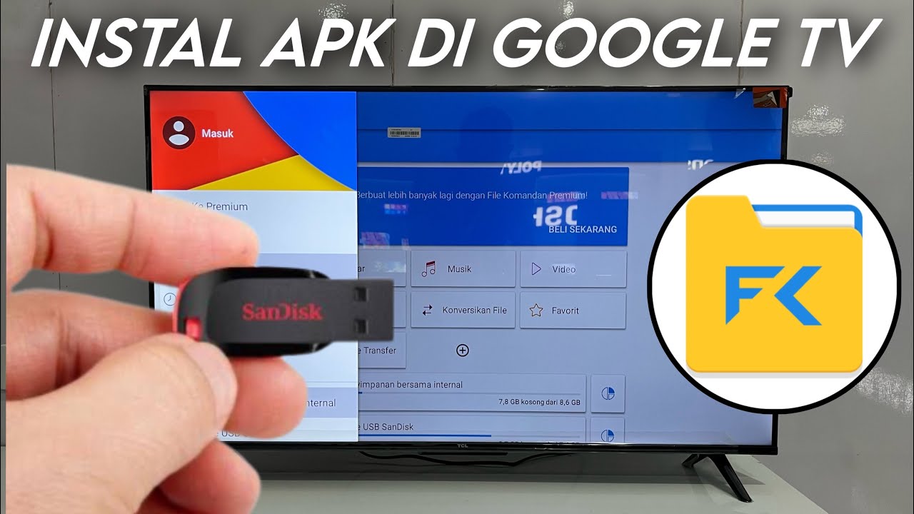 Cara Kirim/Instal APK-Video Tanpa Seting Masuk Google TV - YouTube