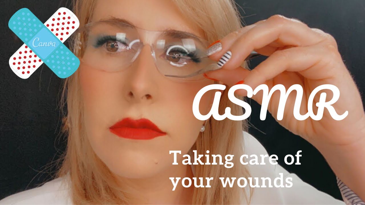 ASMR TAKING CARE OF YOUR WOUNDS!! Taking care of you!!! - YouTube