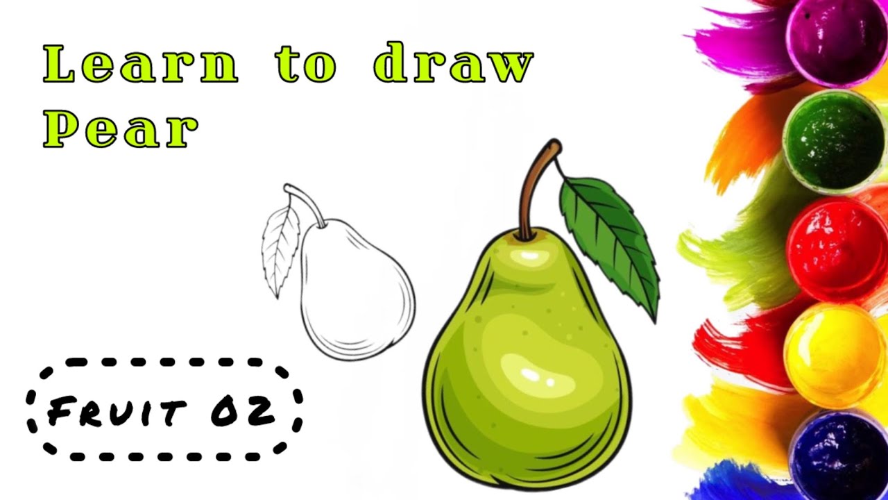How to draw an easy pear @mehwishartandcraft125 - YouTube