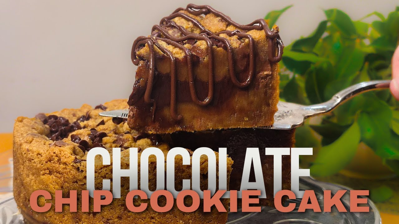 WORLD'S MOST DELICIOUS Chocolate Chip Cookie Cake! - YouTube