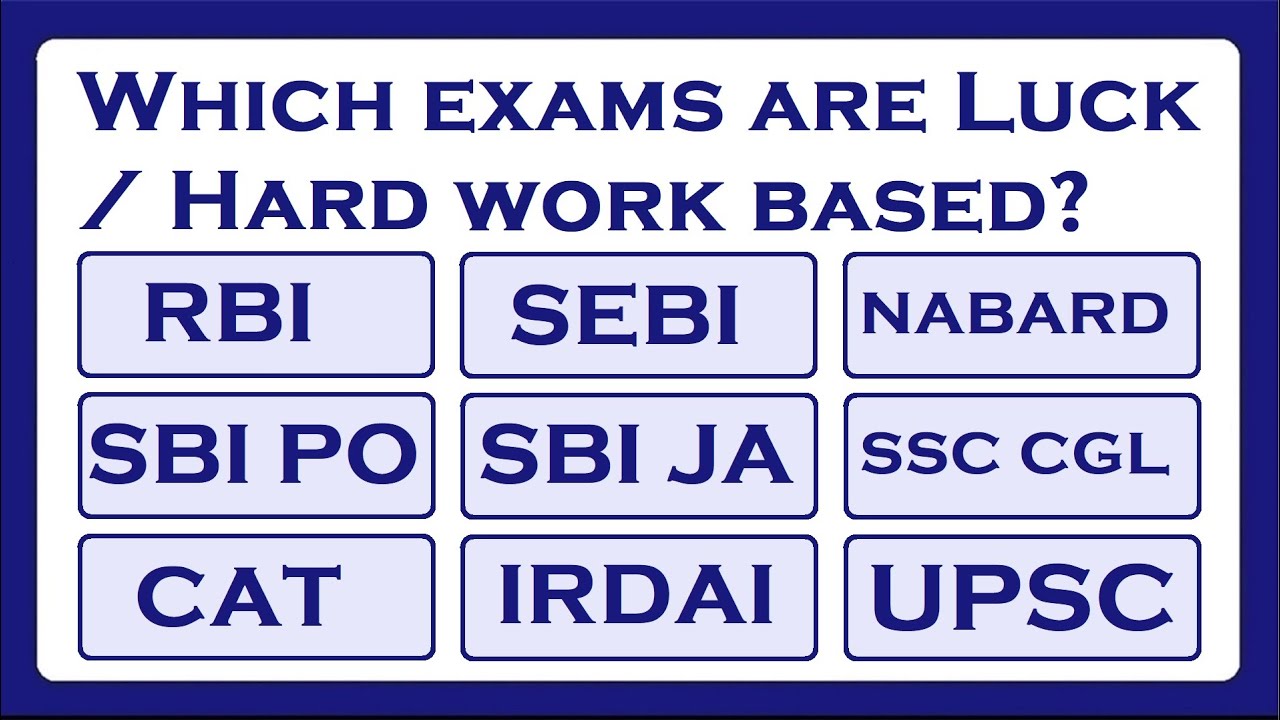 Which exams are luck based and which are hard work based? - YouTube