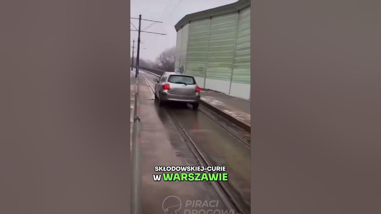 Nielegalna jazda po torach tramwajowych - YouTube