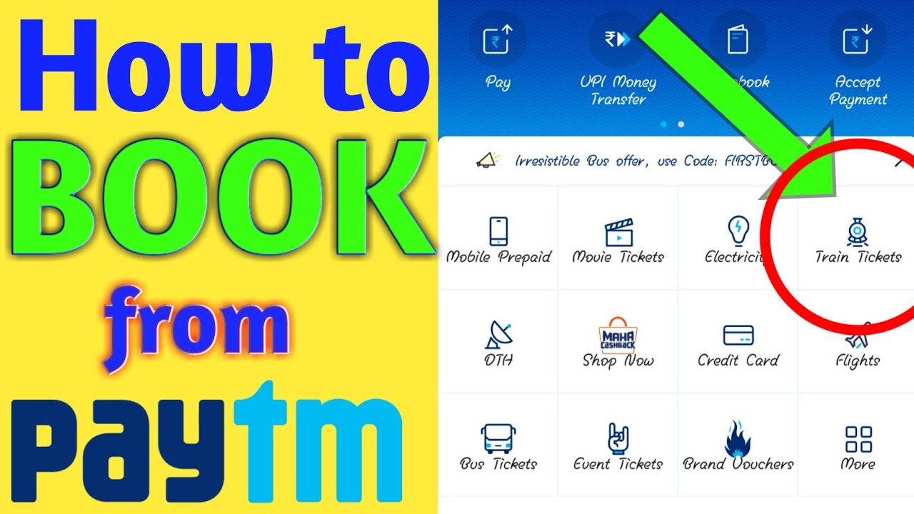 How to book train tickets online in paytm || Techscheme ||Train k ...