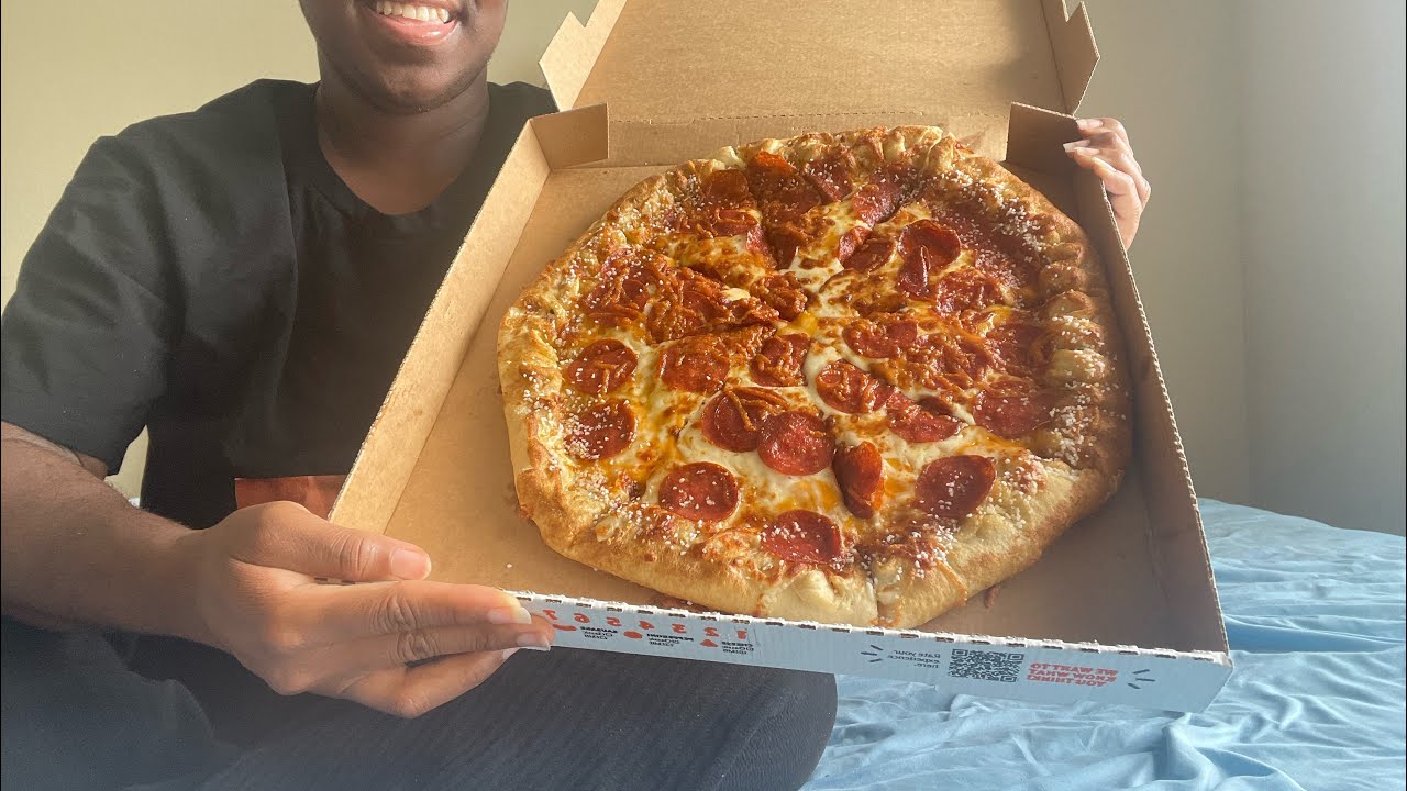 Little CAESARS STUFF CRUST PRETZEL PEPPERONI CHEDDAR CHEESE SAUCE PIZZA ...