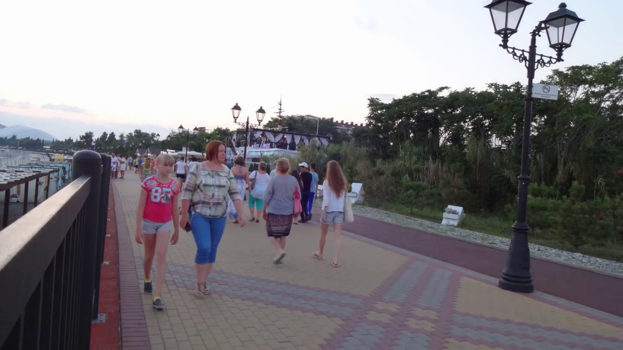 Адлер Сочи набережная (Adler Sochi beach timelapse) 1 - YouTube