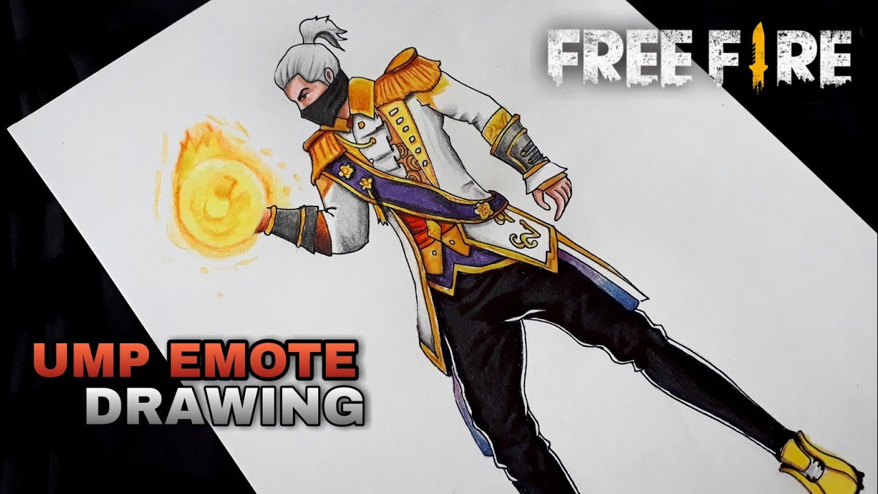 EVO UMP Emote Drawing || Freefire Drawing || Kaku Arts - YouTube