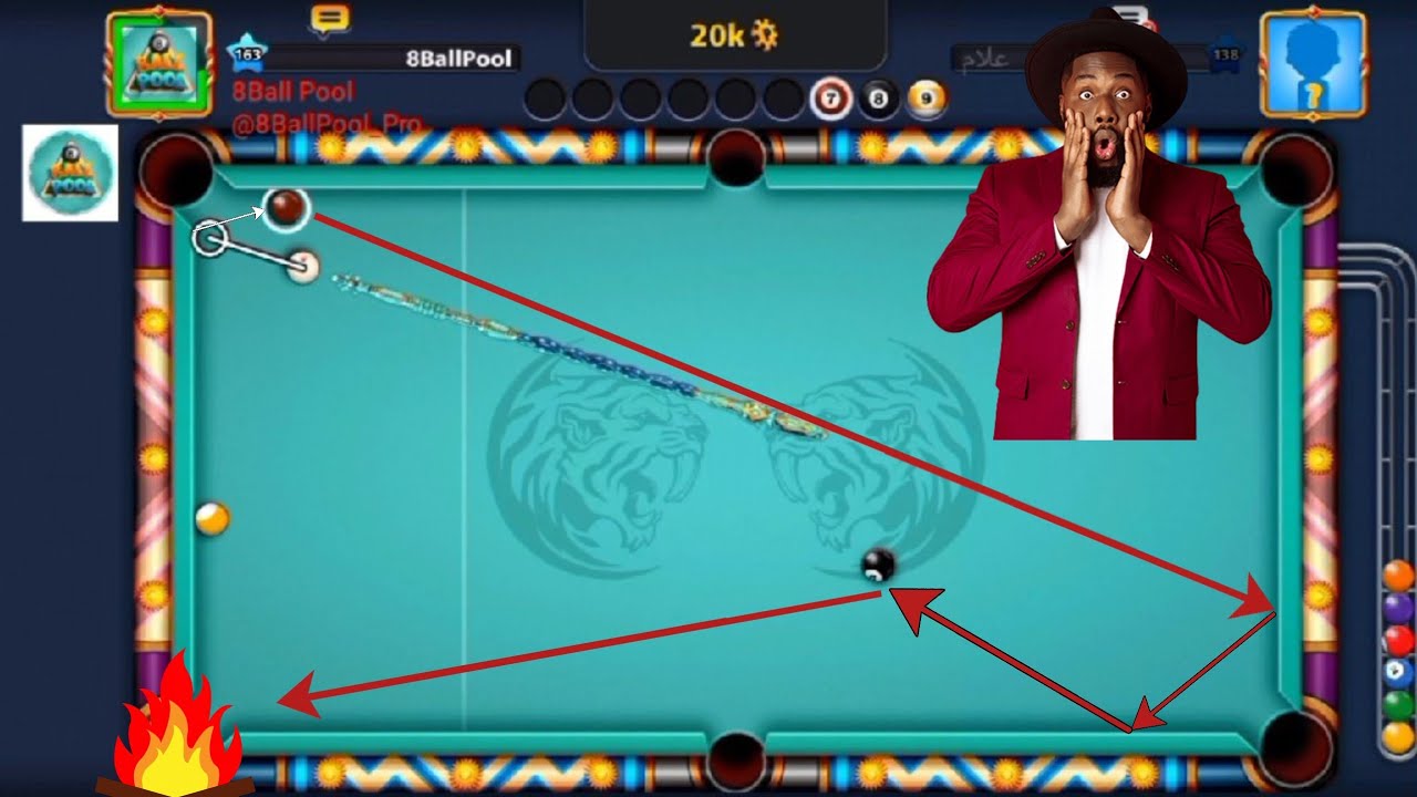 6 amazing and beautiful shots in the 8 ball pool - YouTube