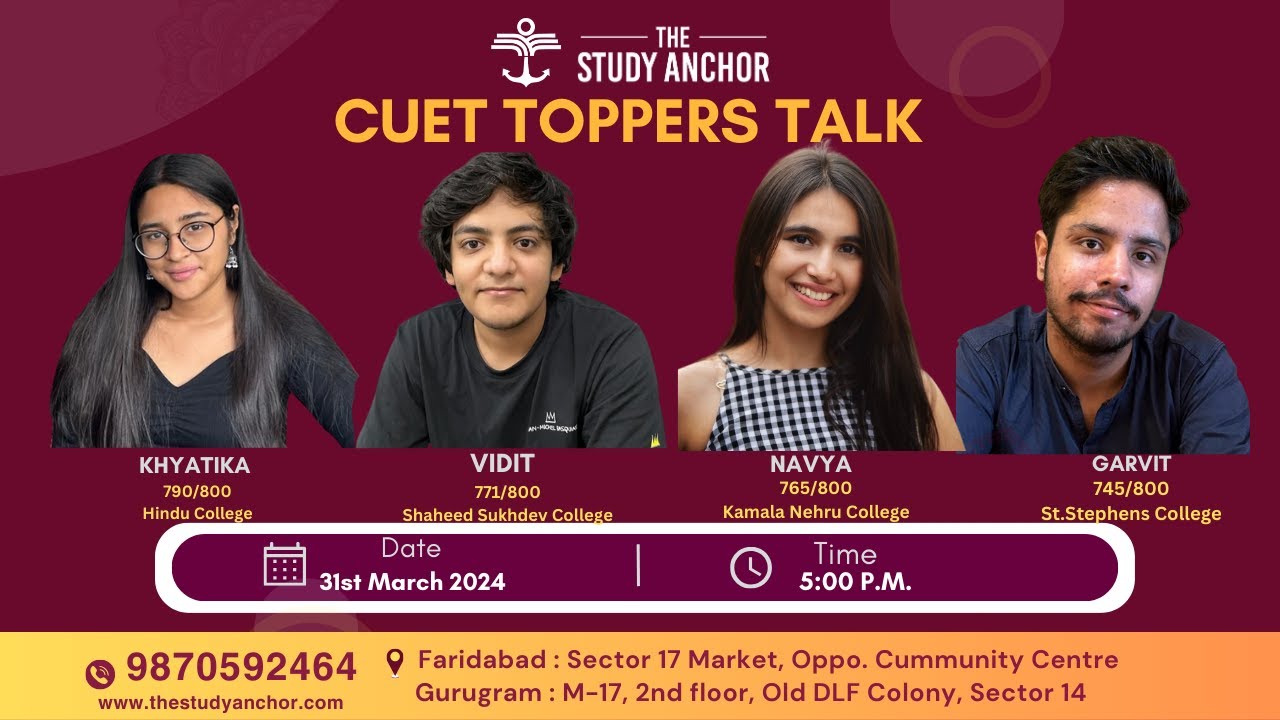 CUET Toppers Talk 2024 I Preparation Strategy , Tips , Mistakes to ...