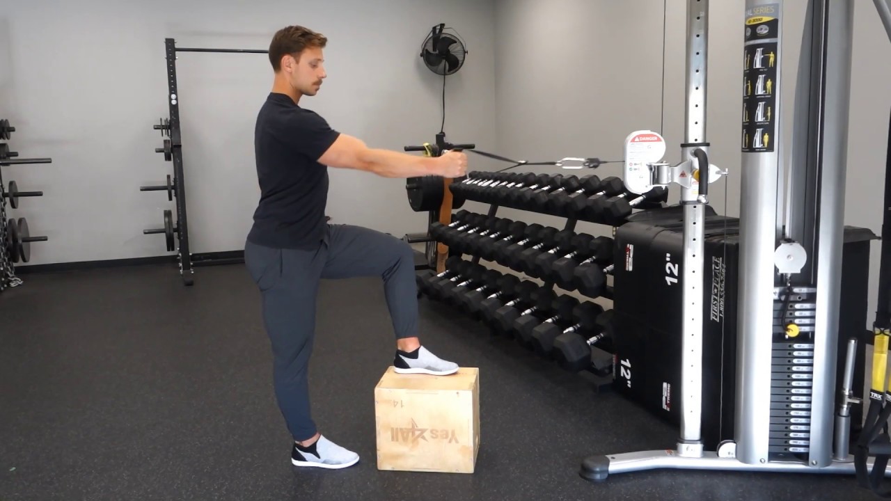 Single Arm Cable Row Single Leg Supported Contralateral - YouTube