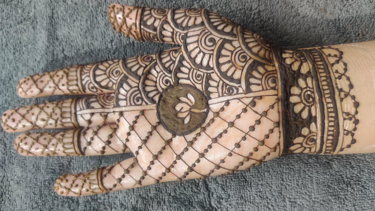 beautiful front hand mahendi design| full hand design step by step☺️☺️ ...