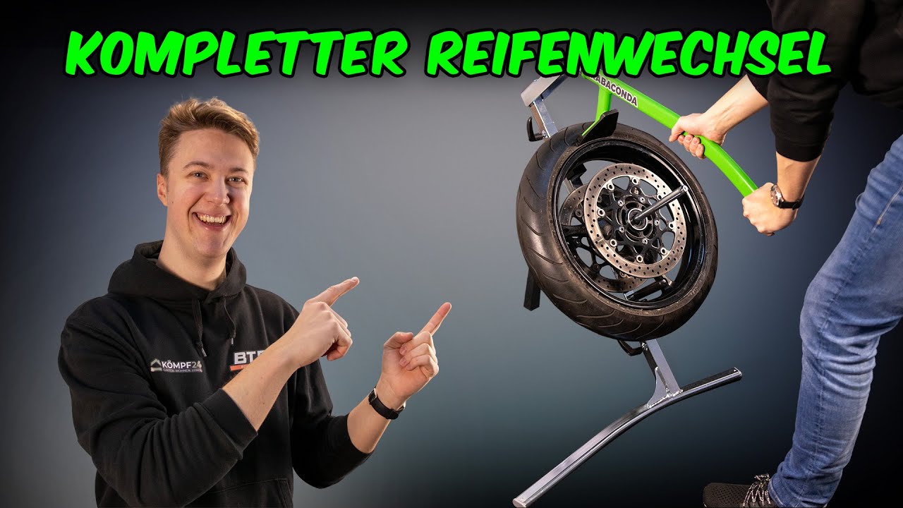Kompletter Reifenwechsel Rabaconda Street Bike Reifenmontiergerät - YouTube