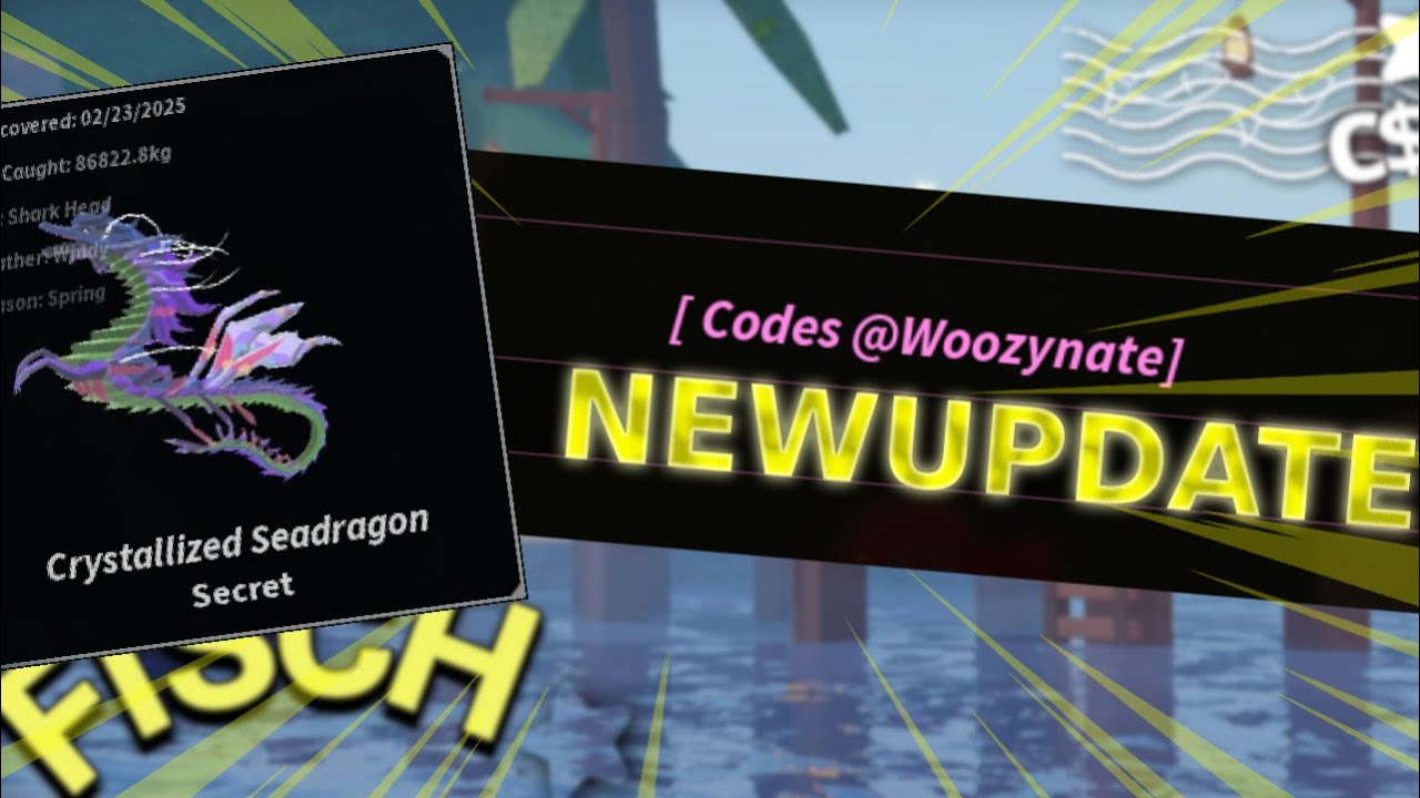 CRYSTALLIZED SEADRAGON CODE FISCH ROBLOX - YouTube
