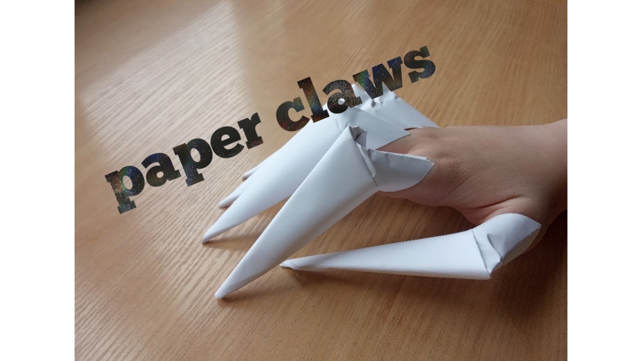 How to make claws out of paper - YouTube