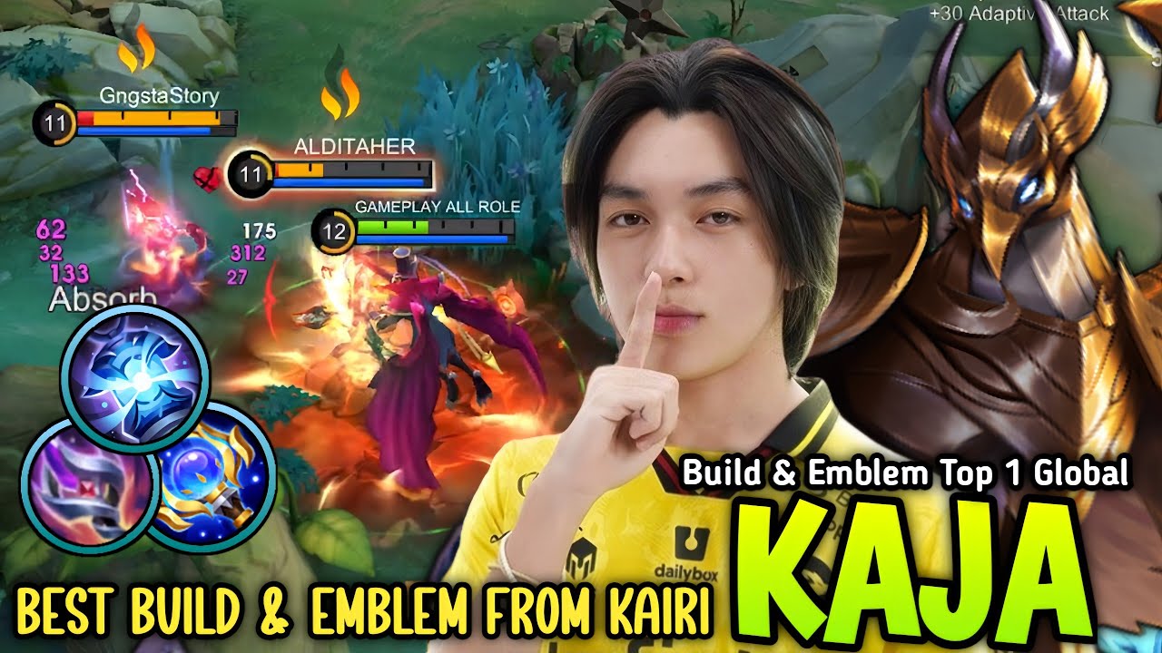 Thank You ONIC KAIRI For Kaja Best Build & Emblem For Jungler Monster ...