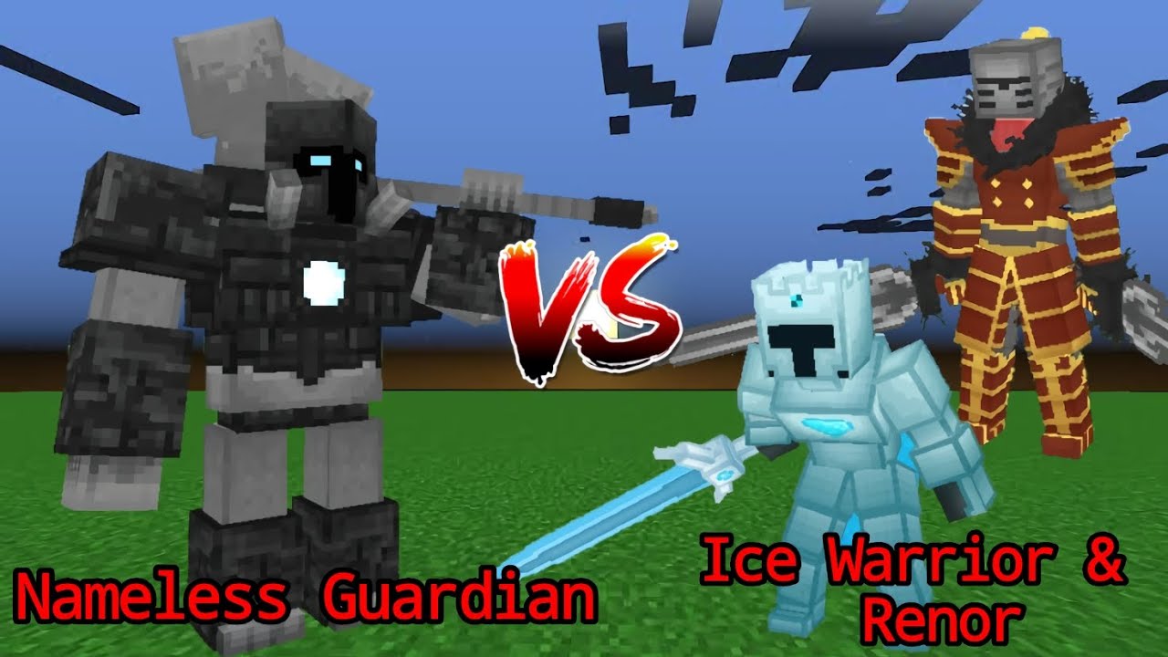 Nameless Guardian vs Ice Warrior and Renor | Minecraft Mob Battle - YouTube