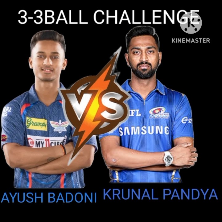 AYUSH BADONI VS KRUNAL PANDYA 3-3BALL CHALLENGE DREAM CRICKET 25 # ...