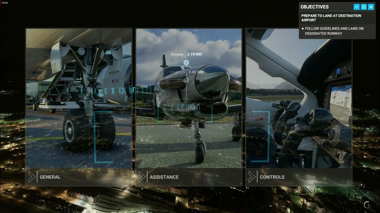 Nighttime Landing Cessna 152 at Innsbruck | Low visibility | Beginner ...