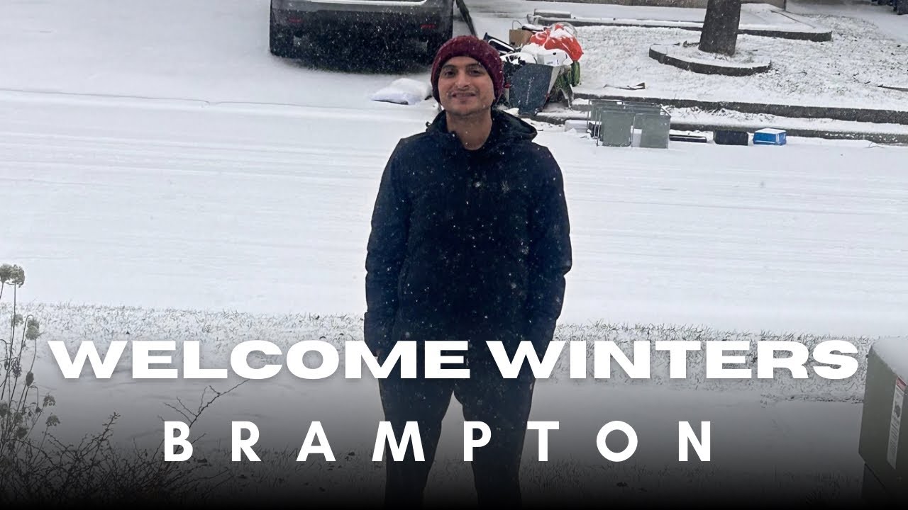 First Snowfall in Brampton #canada #snowfall #brampton - YouTube