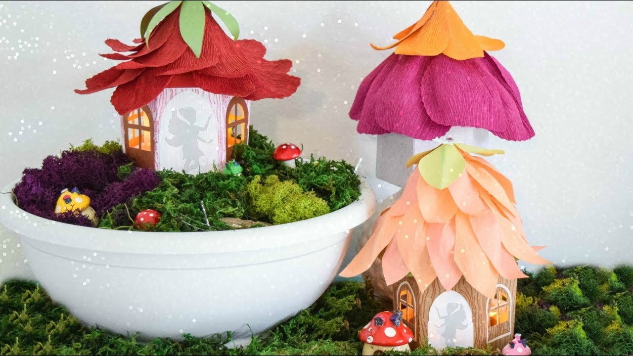DIY Fairy Garden House Paper Luminaries - YouTube