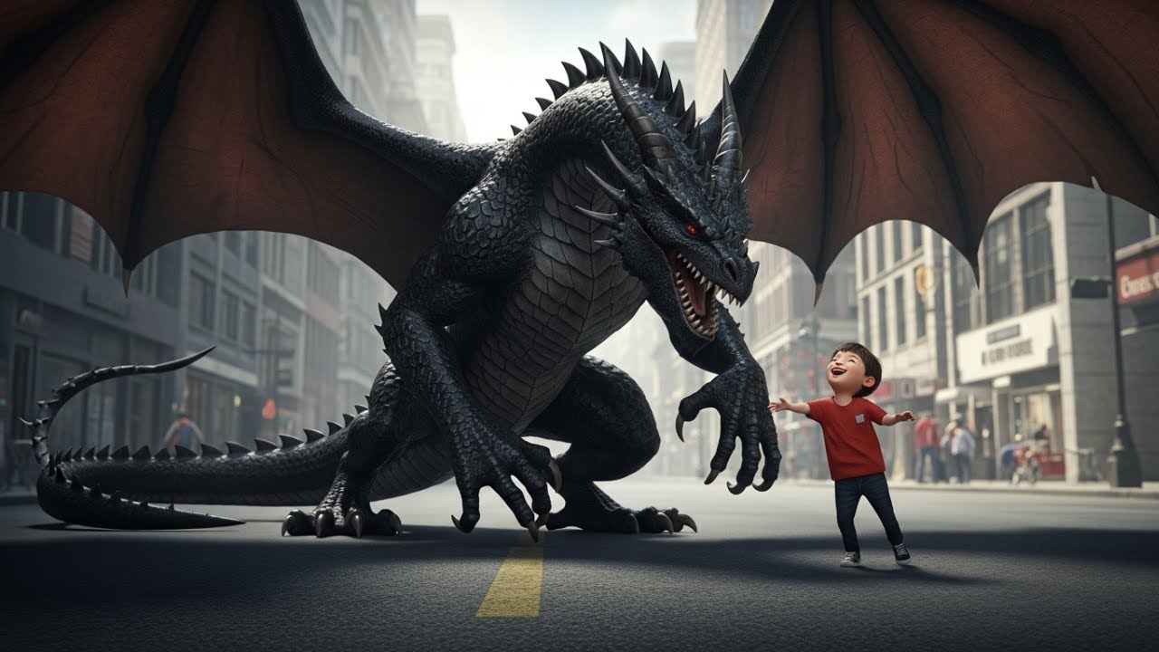 Black Dragon Tries To Intimidate City — Defeated By Child's Laughter He ...