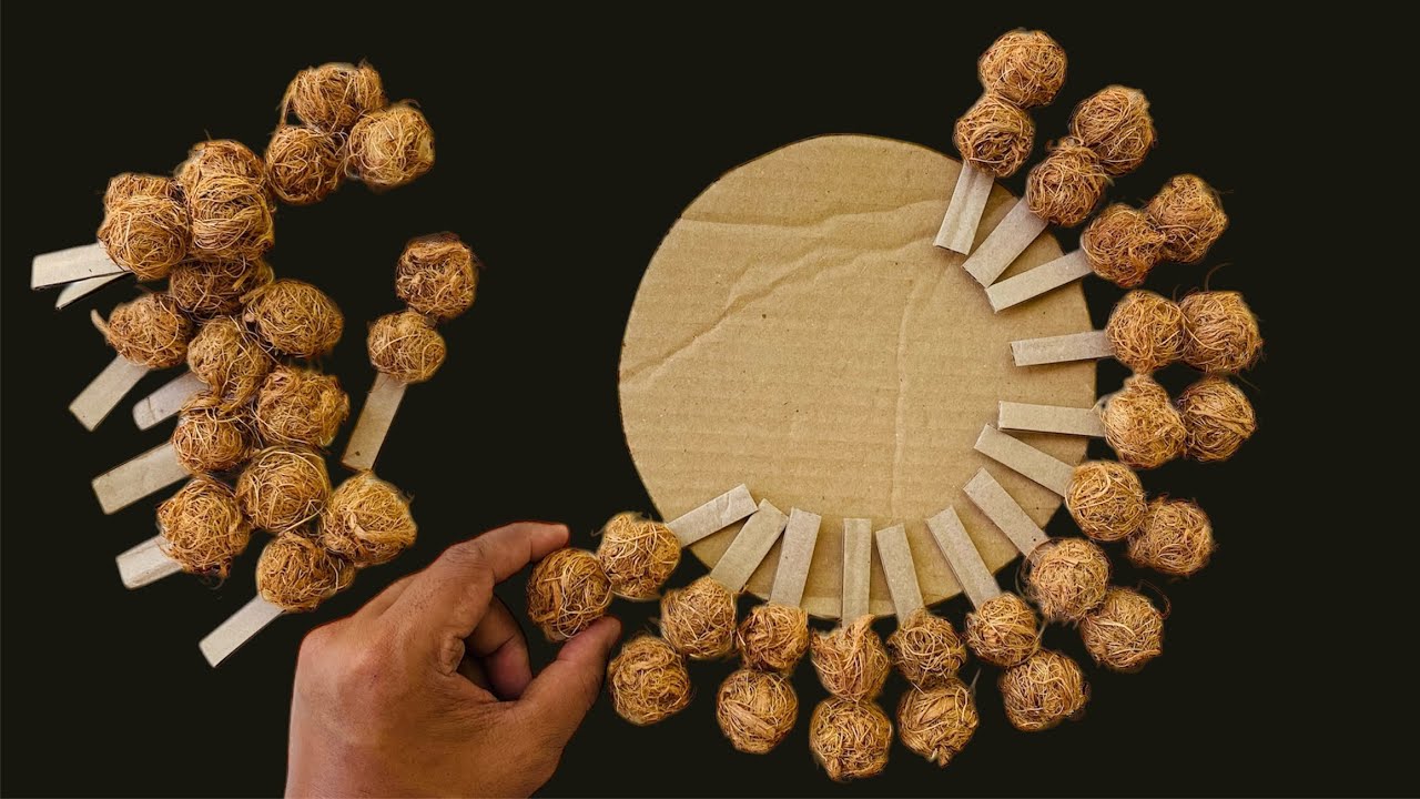 Unique & Beautiful Wall Hanging Craft Using Coconut Coir | Wall Hanging ...