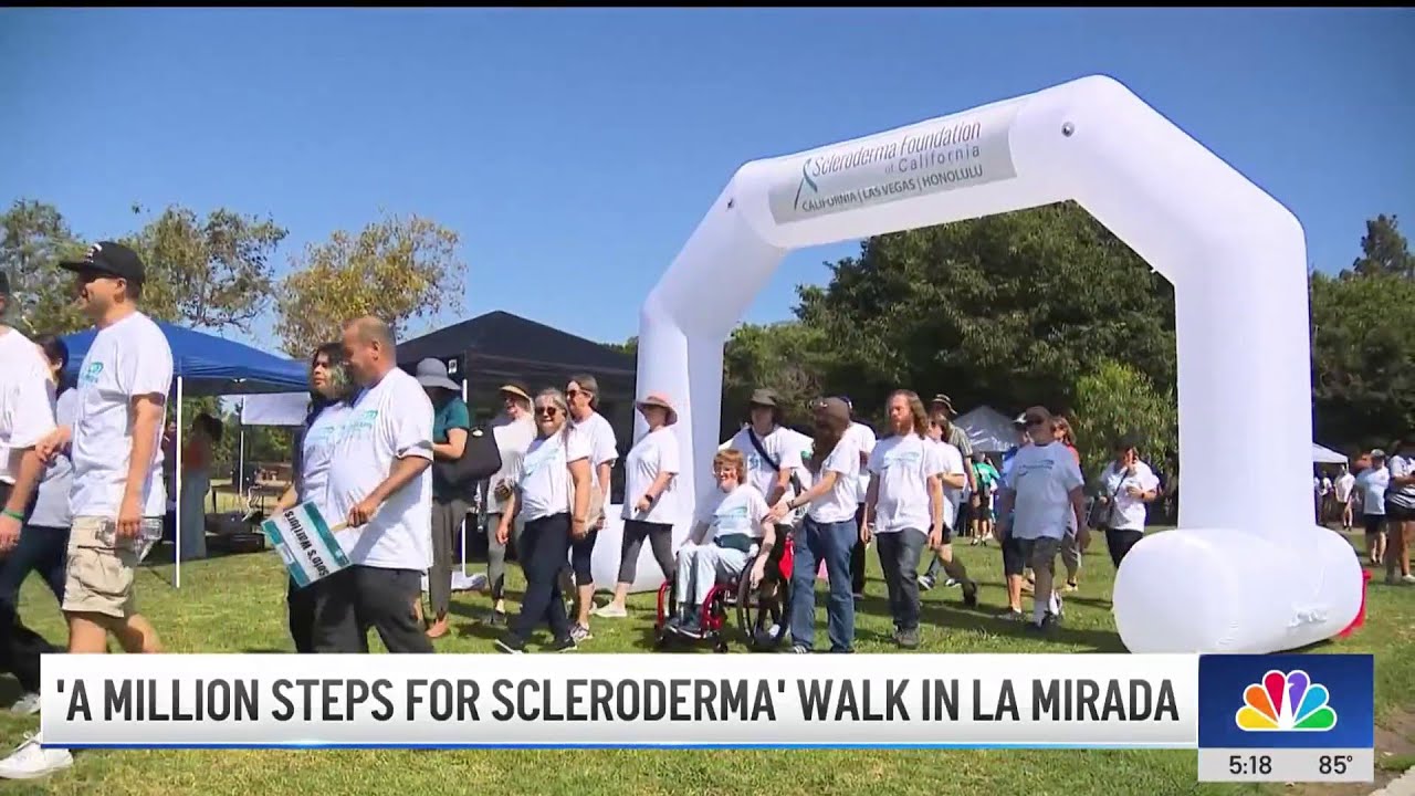 'A Million Steps for Scleroderma' walk in La Mirada - YouTube