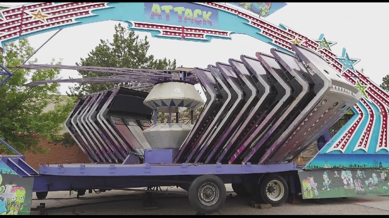 Gravitron, star ship racked rides - YouTube