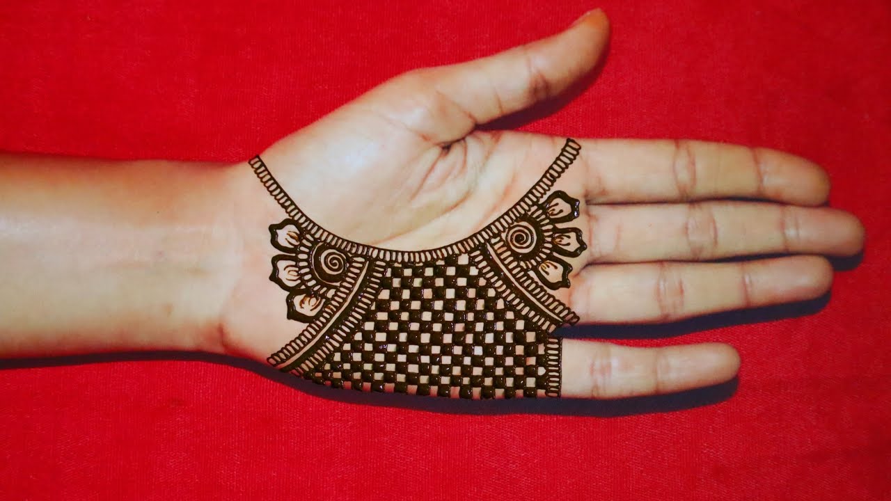 Easy Mehndi designs for front hand | New Checks Mehndi designs | Latest ...