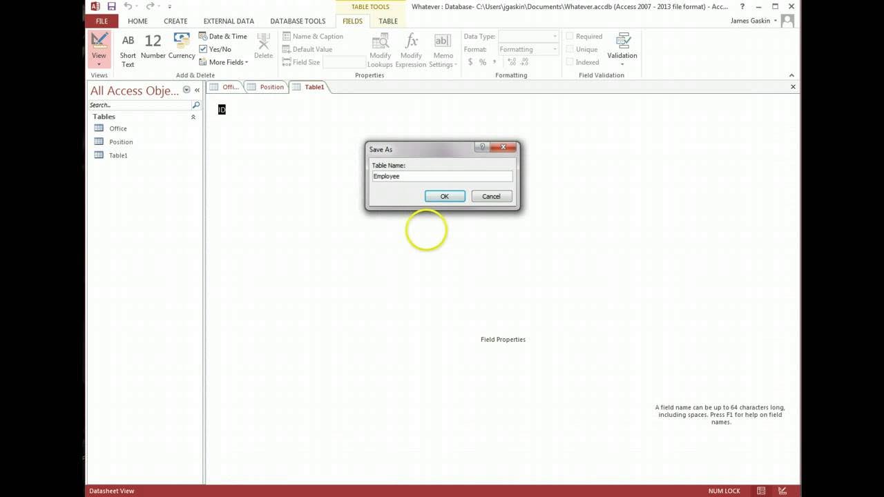 Create Access Relational Database from Excel Tables - YouTube