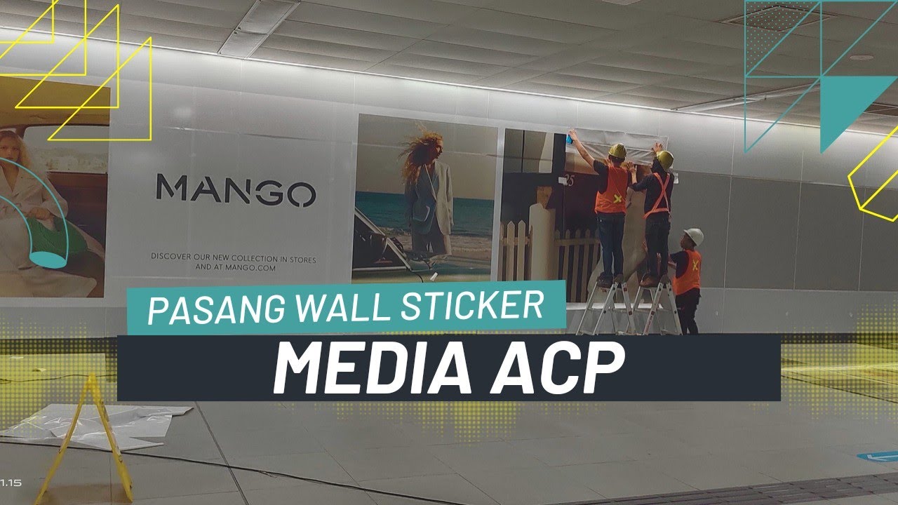 Pemasangan Wall Sticker Dinding ACP Stasiun MRT HI - YouTube