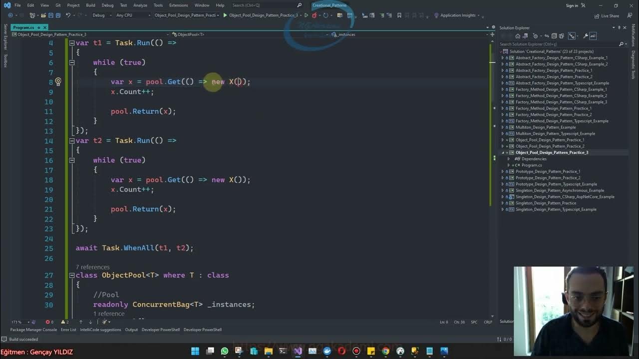 Object Pool Design Pattern 4 Asenkron Süreçlerde Örneklendirme Youtube