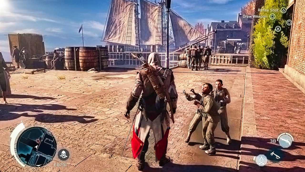 Assassin's Creed 3 Remastered: Connor's Red & White Outfit, Axe Combat ...