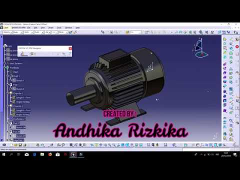 TUTORIAL MOTOR ELEKTRO DI CATIA (TUTORIAL ELECTRIC MOTOR IN CATIA ...