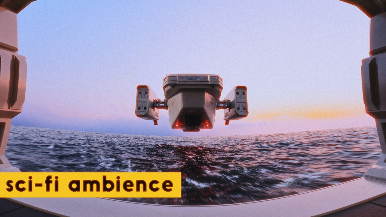 Spaceship Crossing the Endless Ocean | Ambient Sci-Fi Screensaver for ...