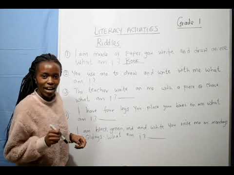 Grade 1 - Literacy( Riddles ) - YouTube